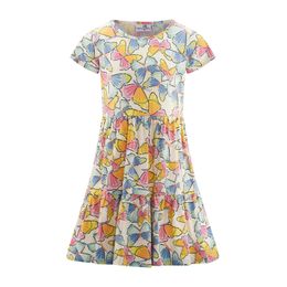 happy girls M&auml;dchen Sommerkleid "M&auml;dchenkleid"beige, Gr. 128, Stoff, 100% Baumwolle, Kleider
