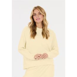 ENDURANCE ATHLECIA ATHLECIA Damen Sweatshirt "Jacey", gelb, Gr. 44, unifarben, 51% Polyester, 44% Modal, 5% Elasthan, Sweatshirts, aus extra weichem Material