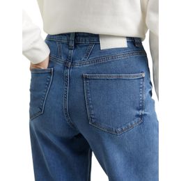 Tom Tailor Damen Weite Jeans, blau, Gr. 33, unifarben, Denim/Jeans, Obermaterial: 93% Baumwolle, 6% Elastomultiester, 1% Elasthan. Futter: 65%