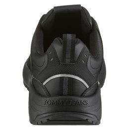 Tommy Jeans Herren Sneaker "TJM RUNNER LEATHER", Gr. 46, schwarz, Lederimitat, Textil, Schuhe, Freizeitschuh, Halbschuh, Schn&uuml;rschuh mit