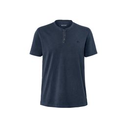 Tchibo - Kurzarm Henley &raquo;Mustang&laquo; - Herren - Gr. L - blau