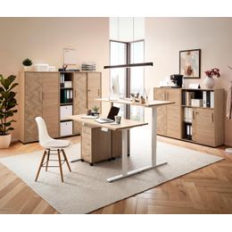 Tchibo - Aktenschrank &raquo;Arezzo&laquo; - 80,1x38,2x113,4cm - schwarz - Holz / Metall / Kunststoff