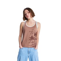 Tanktop Roxy "Moon Canyon Ring", Damen, Gr. L, braunie, Obermaterial: 100% Walkfrottier;, Tops Tanktop