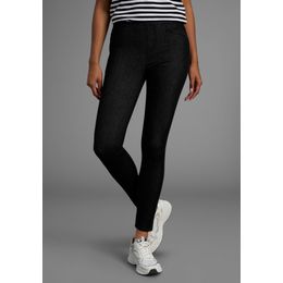 Arizona Damen Jogg Pants "High Waist", schwarz, Basic, Gr. 34, Jersey, Obermaterial: 62% Baumwolle, 28% Polyester, 10% Elasthan, Jeans, extra-eng
