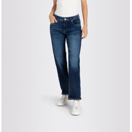 MAC Damen 5-Pocket-Jeans "STRAIGHT", blau, Gr. 36, unifarben, Denim/Jeans, Obermaterial: 71% Baumwolle, 16% Polyester, 11% Lyocell, 2% Elasthan,