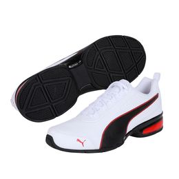 Puma Herren Sneaker "LEADER VT SL", Gr. 44,5Puma wei&szlig;, Puma schwarz, flame scarlet, Synthetik, Schuhe, mit SOFTFOAM+ D&auml;mpfung, EVA-Sohle, mit