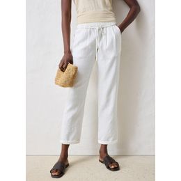 bonprix Schlupfhose aus reinem Leinen, wei&szlig;, Gr.44, bequeme Leinenhose in Premium Qualit&auml;t, aus Leinen