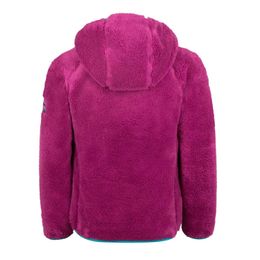 Trollkids M&auml;dchen Fleecejacke "GIRLS BORGUND JACKET XT"bright berry, schwarz turquoise, Gr. 98, Obermaterial: 100% Polyester, Jacken, mit Kapuze, aus