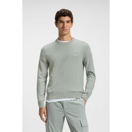 BOSS Orange Herren Strickpullover "Kanovano Cotton Cashmere", gr&uuml;n, Gr. S, unifarben, Strick, Obermaterial: 95% Baumwolle, 5% Kaschmir, Pullover, mit