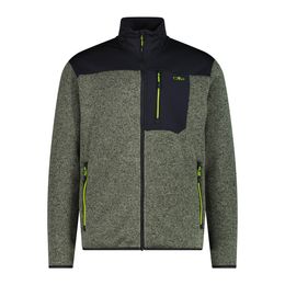 CMP Herren Strickfleecejacke, gr&uuml;n, Gr. 46, Obermaterial: 100% Polyester. Futter: 88% Polyester, 12% Elasthan, Jacken, f&uuml;r Wandern und