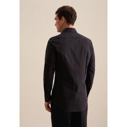 Seidensticker Herren Businesshemd "Schwarze Rose", schwarz, Gr. 45, unifarben, 100% Baumwolle, Hemden, Slim 1/1 Extra lang Kentkragen Uni