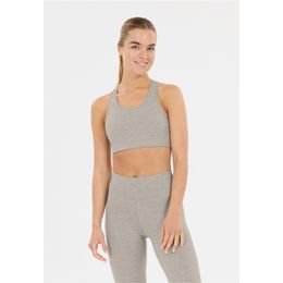 Endurance Damen Sport-BH "Gillia", Gr. M, grau, 65% Polyester, 27% Viskose, 8% Elasthan, meliert, BHs, Quick Dry