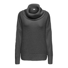 Rollkragenpullover Only "ONLAZU LS COWLNECK KNT", Damen, Gr. L, dunkelgrau melange, Strick, Obermaterial: 49% Polyester, 21% Nylon, 21% Polyacryl, 7% Wolle, 2% Elasthan, unifarben, regular fit, Wasserfallausschnitt, Rippb&uuml;ndchen, Pullover Rollkragenpullover