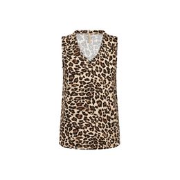 Funktionstop soyaconcept "Soya Concept Top SC_MARICA AOP", Damen, Gr. S, 8008c sand combi, Obermaterial: 93% Lyocell, 7% Elasthan, Tops