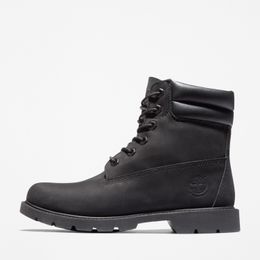 Timberland Damen Schn&uuml;rboots "LINDEN WOODS 6 INCH LACE UP WATERPROOF BOOT", Gr. 38,5, schwarz, Leder, Schuhe, Winterstiefel, Schn&uuml;rstiefel,