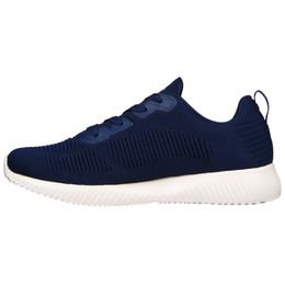 Skechers Damen Sneaker "BOBS SQUAD - TOUGH TALK", Gr. 41, blau, Textil, Schuhe, Schn&uuml;rschuh, Freizeitschuh, Trainingsschuh in Strick-Optik