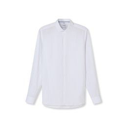 OLYMP Herren Businesshemd "OLYMP Level Five garment washed, Body Fit, Kent"hellgrau, Gr. 39, 57% Leinen, 43% Baumwolle, Hemden