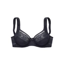 Damen Entlastungs-BH "B&uuml;gel-BH, Spitzen-BH", NUANCE BY LASCANA, Gr. 90, schwarz, Spitze, Obermaterial: 85% Polyamid, 15% Elasthan, BHs, mit B&uuml;gel und