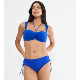 Triumph Damen Balconette-Bikini-Top "Summer Twist DP", blau, Gr. 44, Microfaser, Obermaterial: 77% Polyamid, 23% Elasthan, Bikini-Oberteile, Eleganz