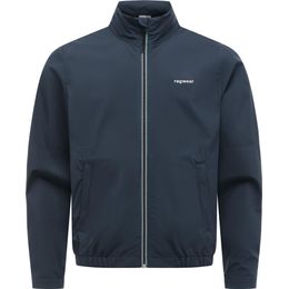Ragwear Herren Funktionsjacke "Collwie Bonded", blau, Gr. XL, Material: 100% Polyester, Jacken, Wasserdichte &Uuml;bergangsjacke mit Stehkragen