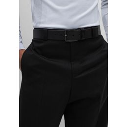 Hugo Herren Lederg&uuml;rtel "Gionio", schwarz, Gr. 90, kontrastfarbene Details, unifarben, Leder, G&uuml;rtel, aus italienischem Leder mit Logo-Pr&auml;gung auf