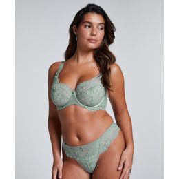 Hunkem&ouml;ller HUNKEM&Ouml;LLER Damen String "Daisy Thong", Gr. L, gr&uuml;n, 90% Polyamid, 10% Elasthan, Unterhosen