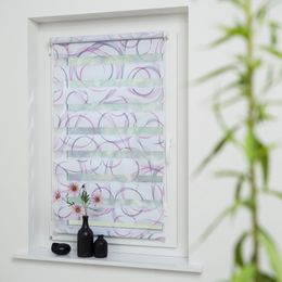 Doppelrollo Liedeco, B:50cm H:160cm, bunt, Kunststoff, Polyester, Rollos, "Espiral"