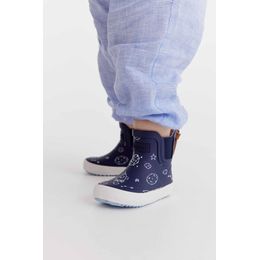 bisgaard M&auml;dchen Gummistiefel "baby rubber", Gr. 27navy astronaut, Gummi, gemustert, Schuhe, Babyschuh mit Stretcheinsatz, Gr&ouml;&szlig;enschablone zum