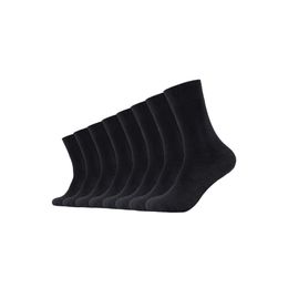 s.Oliver M&auml;dchen Socken "8er Pack", Gr. 35, schwarz, 70% Baumwolle, 27% Polyester, 2% Elasthan, 1% Polyamid, uni, Socken