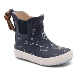 bisgaard M&auml;dchen Gummistiefel "baby rubber", Gr. 24, blau, Gummi, gemustert, Schuhe, Babyschuh mit Stretcheinsatz, Gr&ouml;&szlig;enschablone zum Download