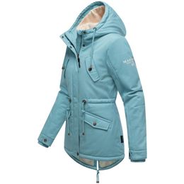 Marikoo Damen Winterjacke "Manolya", blau, Gr. L, Oberstoff: 100% Baumwolle. Futter: 100% Polyester. Wattierung: 100% Polyester. &Auml;rmelfutter: 100%