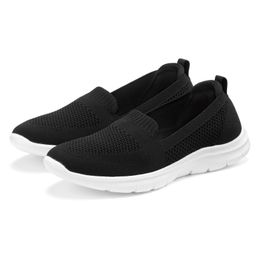 Lascana Damen Slipper "Halbschuh, Sneaker, Slip-On-Sneaker", Gr. 36, schwarz, Obermaterial: 100% Textilmaterial. Decksohle: 100% Textilmaterial.