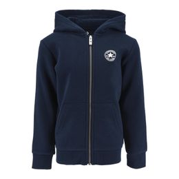 Converse Jungen Kapuzensweatjacke "CNVB FLEECE CTP CHEST CORE FZ"obsidian, Gr. 110, Obermaterial: 60% Baumwolle, 40% Polyester, Sweatjacken, f&uuml;r