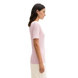 Marc O'Polo MARC O'POLO Damen T-Shirt "aus softem Slub-Jersey"dried rose, Basic, Gr. XL, unifarben, Obermaterial: 100% Baumwolle, Shirts