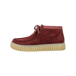 Clarks Damen Schn&uuml;rschuh "Clarks Stiefelette Leder", Gr. 44,5, rot, Leder, Schuhe