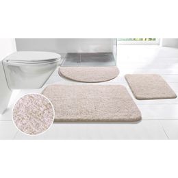 Badematte OTTO HOME, H:20mm, beige, Polyester, Badematten, "Vanessa meliert, Badvorleger, Badezimmer Teppich, Duschvorleger", Badteppich, weiche