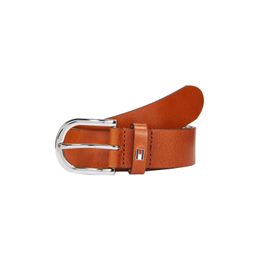 Tommy Hilfiger Damen Lederg&uuml;rtel "New Danny", braun, Gr. 90, Leder, G&uuml;rtel, mit dezenter Logo-Schlaufe