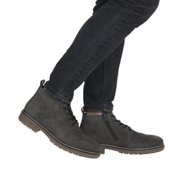 Rieker Herren Schn&uuml;rstiefelette, Gr. 43, braun, Nubukleder, Schuhe, Schn&uuml;rboots, Workerboots, Profilsohle, mit Anziehlasche