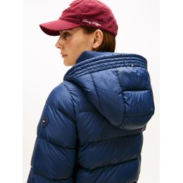 Tommy Hilfiger Damen Steppjacke "LW DOWN CASUAL JACKET", blau, Gr. M, unifarben, Steppware, Obermaterial: 100% Nylon, Jacken, mit Logopr&auml;gung