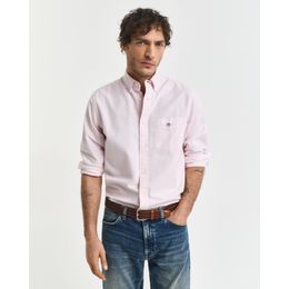 Gant Herren Businesshemd "REG OXFORD SHIRT", rosa, Gr. 4XL, unifarben, Web, Obermaterial: 100% Baumwolle, Hemden, Oxford Hemd Regular Fit
