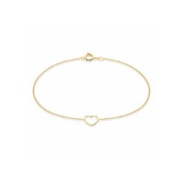 Pure Schmuck Armband 'Little Heart Armband 925 Silber' Damen Gr&ouml;&szlig;e 19.5 cm gold