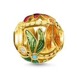 Thomas Sabo Bead 'Karma Bead Libelle, K0314-471-7' Damen Gr&ouml;&szlig;e One Size t&uuml;rkis / gold / gr&uuml;n / orange / rot