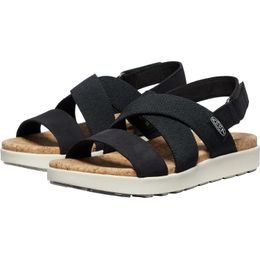 Keen Damen Sandale "ELLE CRISS CROSS", Gr. 38, blau, Leder, Textil, Schuhe