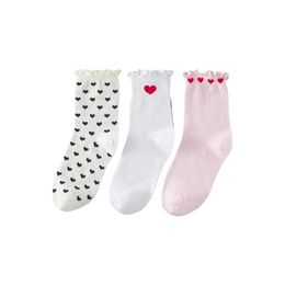 Trendyol Socken Damen Gr&ouml;&szlig;e 36/41 ecru / rosa / knallrot / wei&szlig;
