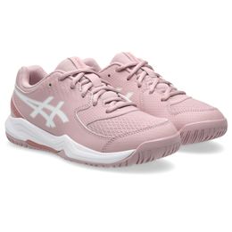 asics M&auml;dchen Tennisschuh "GEL-DEDICATE 8 GS", Gr. 40morganite, wei&szlig;, Textil, Schuhe, Multicourt-Schuh, Allcourt-Schuh