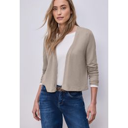 Street One Damen Cardigantimeless beige, Gr. 46, unifarben, Stoff, 60% Viskose, 40% Polyester, Strickjacken, in Unifarbe