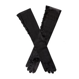 Dirndline Fingerhandschuhe 'Lang' Damen Gr&ouml;&szlig;e XS/XL schwarz