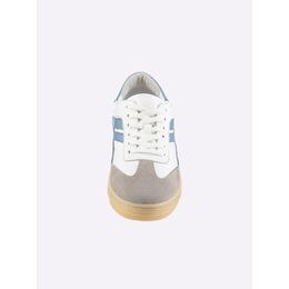 Andrea Conti Damen Sneaker, Gr. 36wei&szlig;, bleu, Glattleder, Leder, Rindsleder, Schuhe