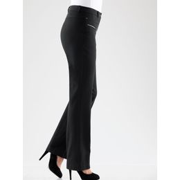 Stehmann Damen Stretch-Hose, schwarz, Gr. 19, unifarben, 72% Viskose, 25% Polyamid, 3% Elasthan, Hosen