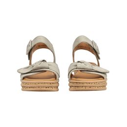 Gabor Damen Plateausandaletten "Gabor Sandalen Leder", Gr. 39, beige, Leder, Schuhe